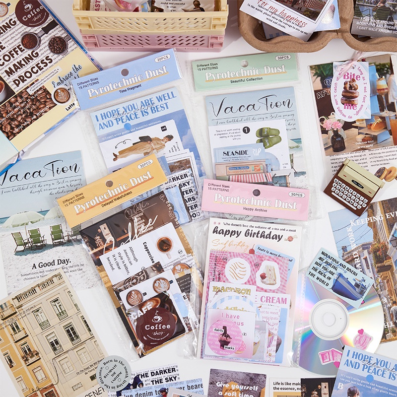 Cdaily|30pcs Korean Style ins Sticker Pack Handbook Sticker Handbook ...