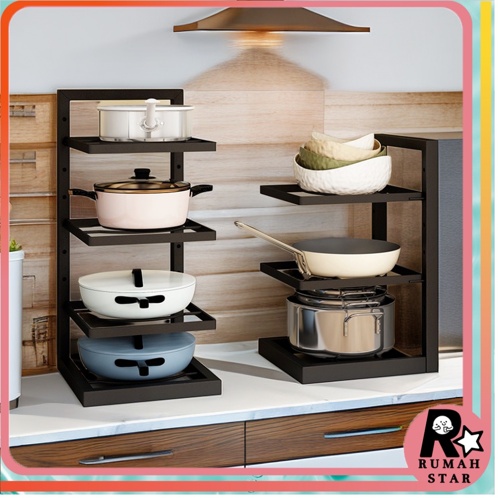 2/3/4 Storey Pot Rack Bottom Rack Sinki Rack Kitchen Goods Pot Rack ...