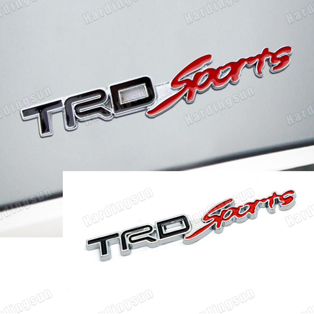 Black TRD SPORTS 3D metal logo sticker for toyota camry corolla yaris ...