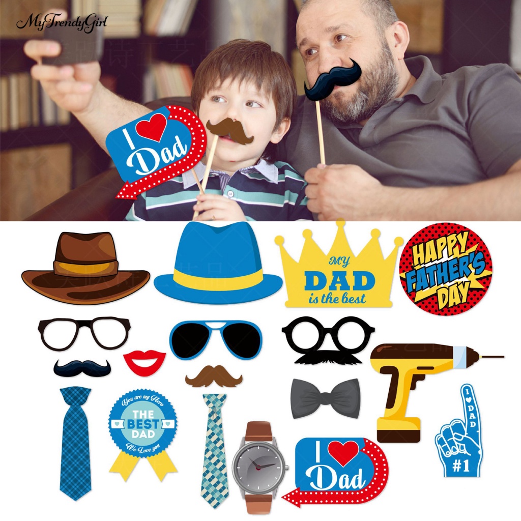 New* 28Pcs/Set Lightweight Birthday Props Holiday Supplies Father's Day ...