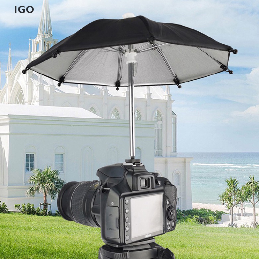 IGO Black Dslr Camera Umbrella Sunshade Rainy Holder For General Camera ...