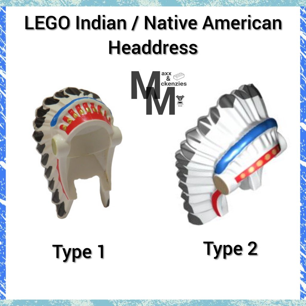 Indian / Native American Headdress LEGO Minifigure Headgear | Shopee ...