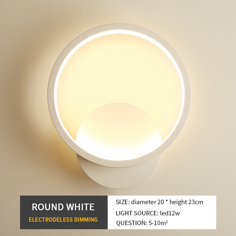 Modern minimalist LED wall lamp Nordic bedroom bedside lamp balcony ...