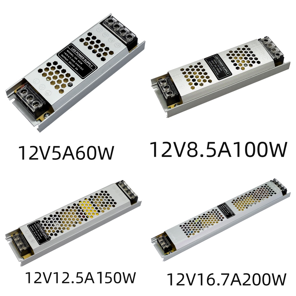 AC220V To DC12V /dc24v Ultra Thin LED Power Supply DC 12V 24V Lighting ...