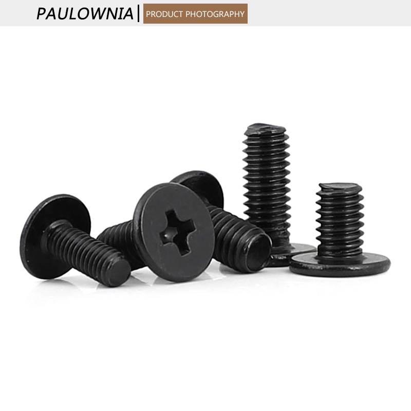Black Zinc Flat Head Phillips Screw M2 M2.5 M3 M4 Small Screws Bolts ...