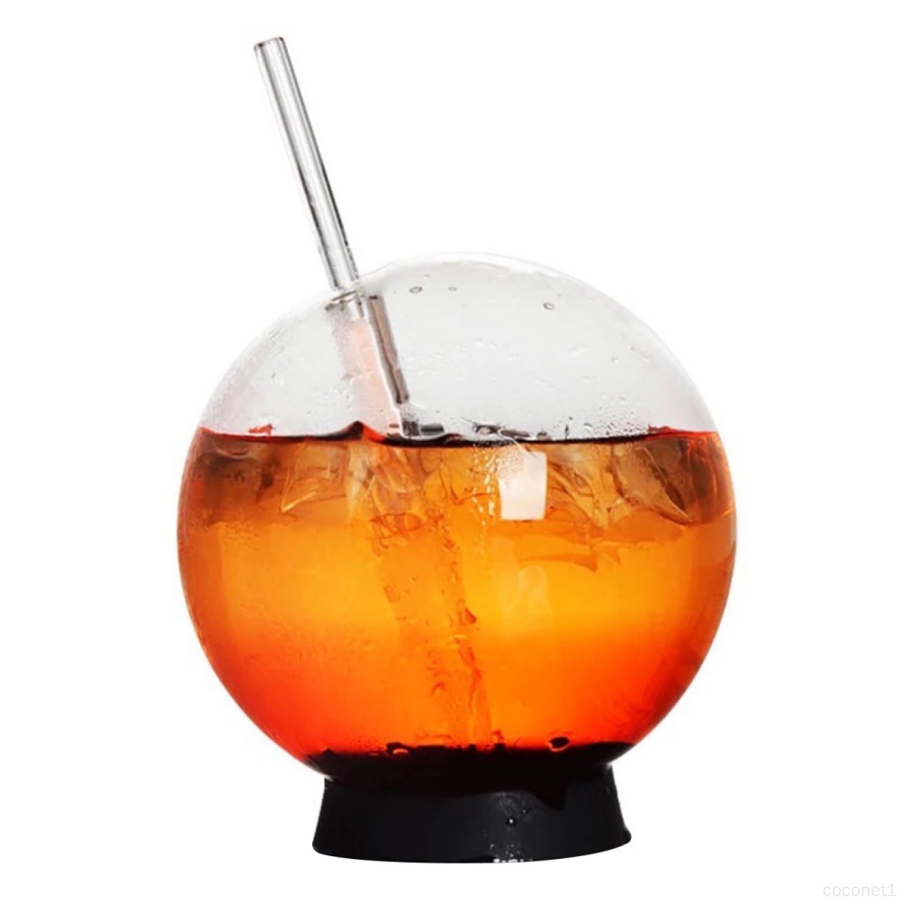 400ml Glass Sippy Cup 400ml Spherical Cocktail Glass Cup Juice Cup ...