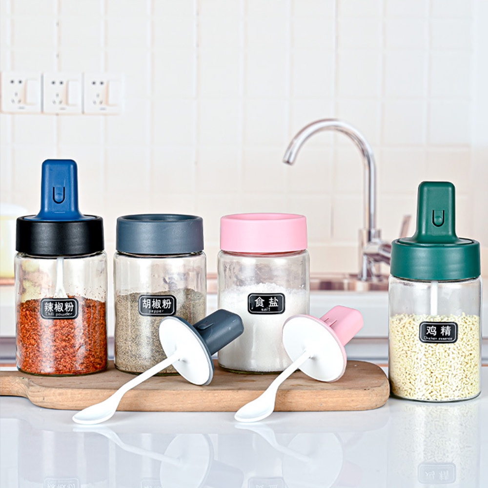 Rotable Seasoning Bottle/Salt Jar Condiment Canister With Lid ...
