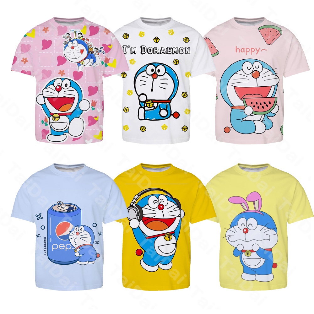 Anime doraemon 3D Print T-SHIRT for Kids Boys Fashion Popular Cartoon ...