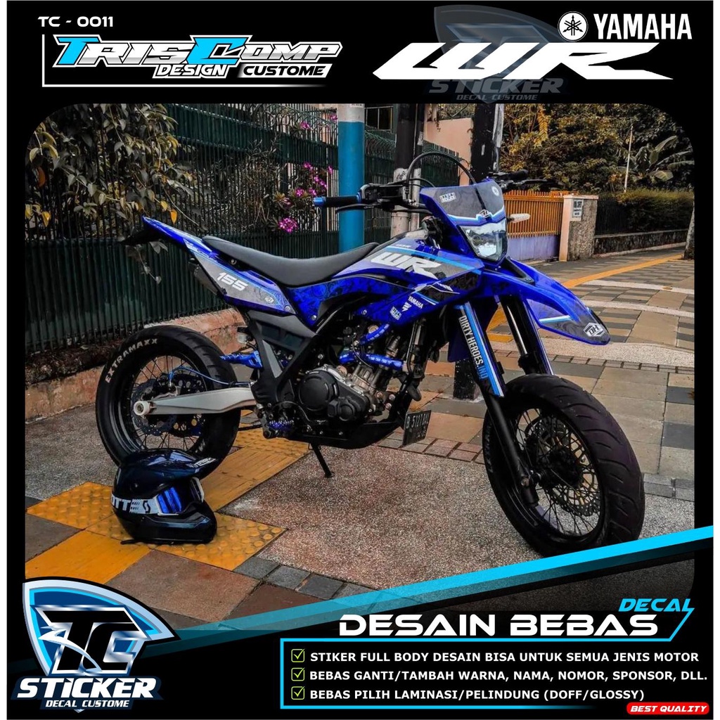 Decal Sticker Full Body Motorcycle Yamaha WR 155-free Design Can ...