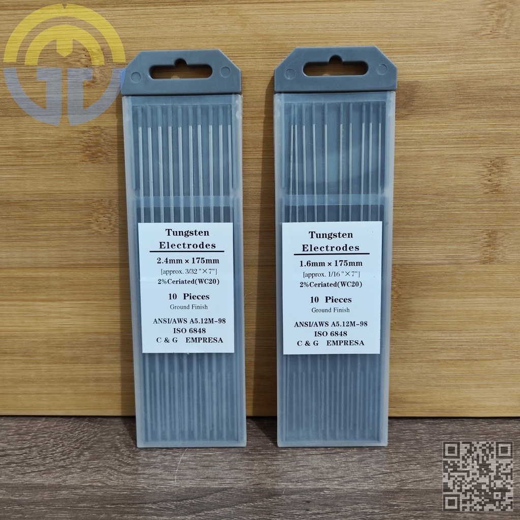 TIG Welding Tungsten Rod WC20 Ceriated 1.6 2.4x175 10Pcs | Shopee ...