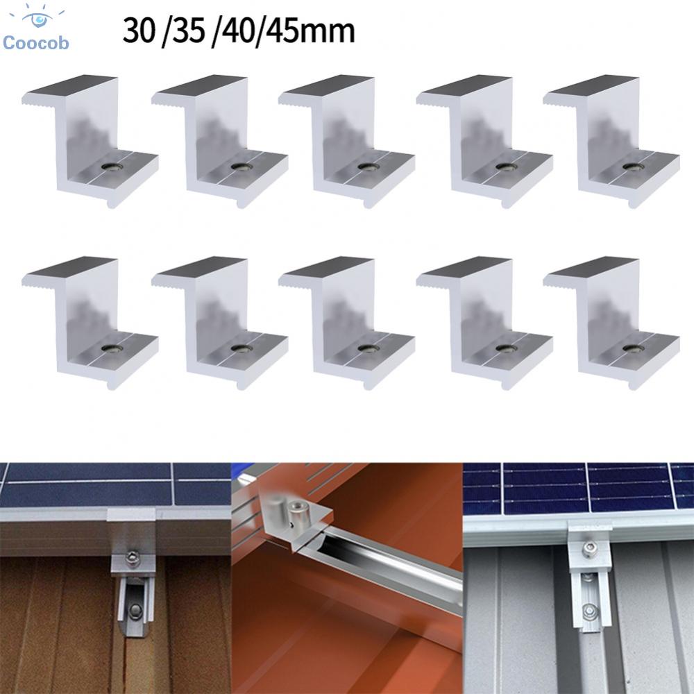 10 Pieces Photovoltaic Solar Panel Mount Accessories Aluminum Alloy PV ...