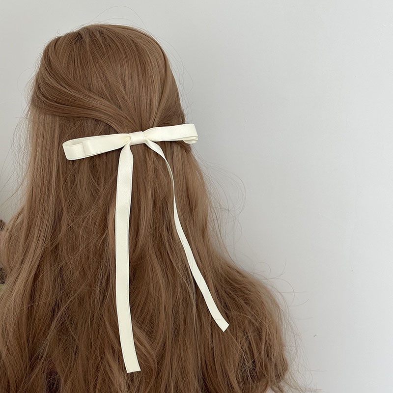 Korean Temperament Ribbon Bow Fashion Female Hair Clip Headdress ...