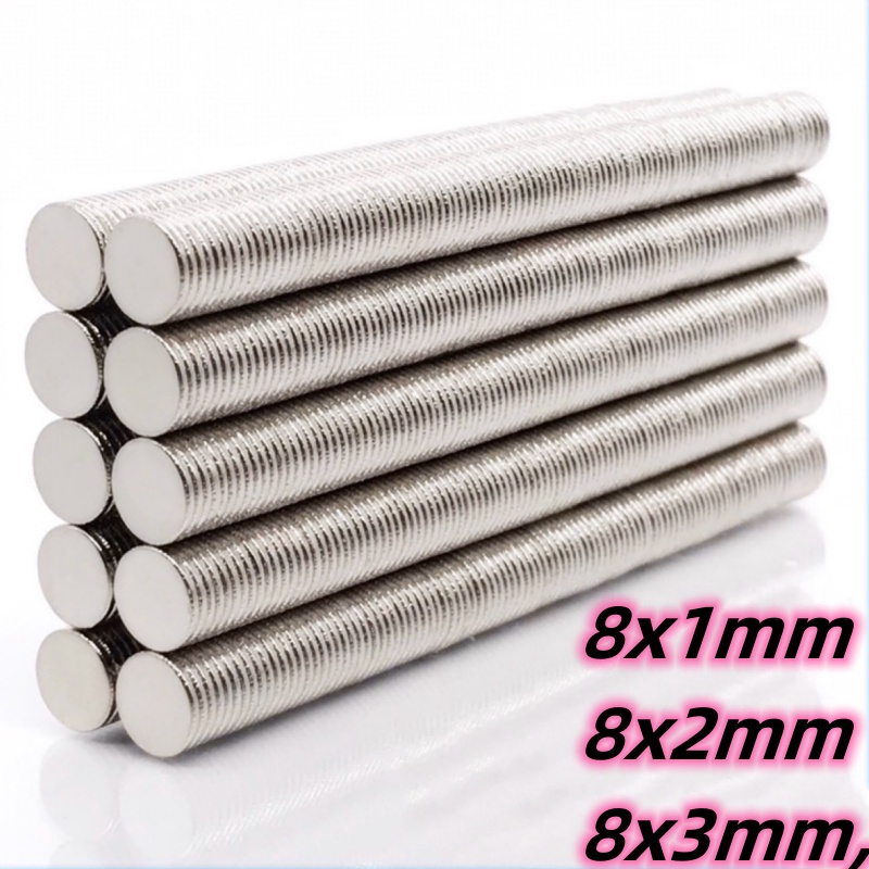 N35 Round Magnet 8x1 8x2 8x3 mm Neodymium Magnet Permanent NdFeB Super ...