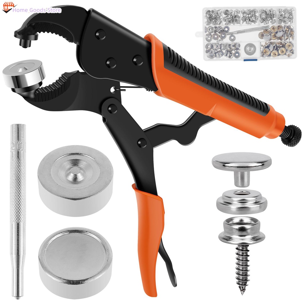 153Pcs Snap Fasteners Kit with Adjustable Pliers Heavy Duty Snap ...