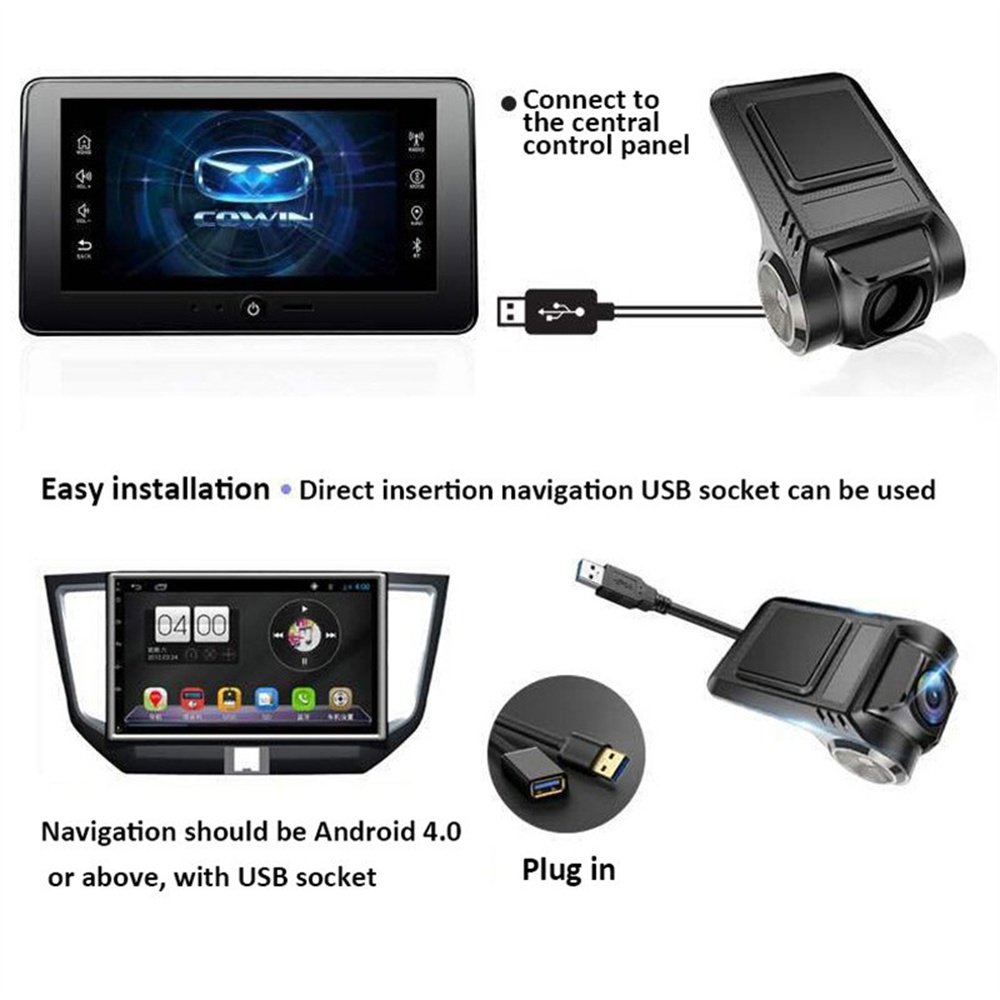USB ADAS Full HD Car DVR Dash Cam For DVD Android Player Navigation ...