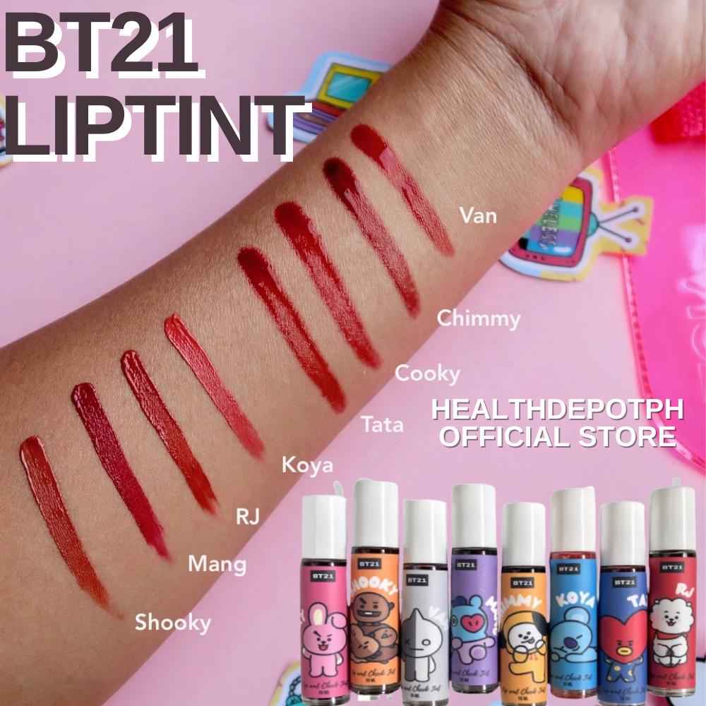 ORIGINAL BT21 Lip & Cheek Tint Soften Lighten Dry Lips Moisturize Lips ...