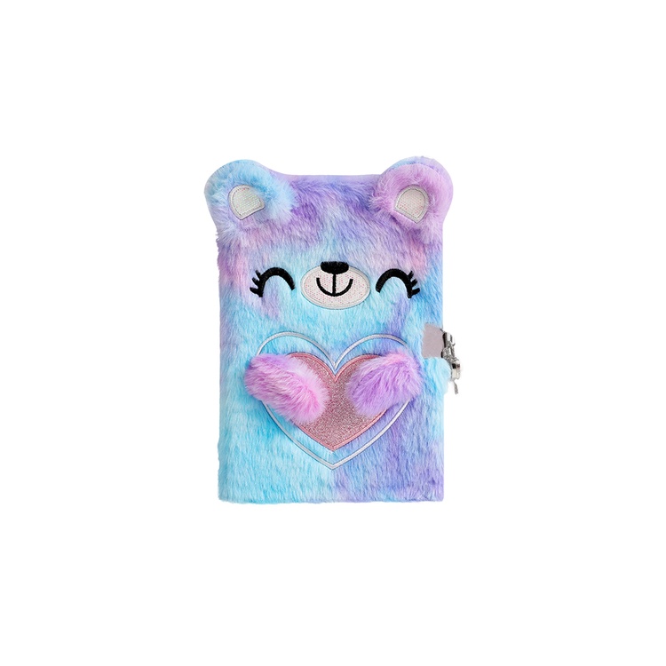 Cute Girls School Gifts Drawing Writing Furry With Lock Keys Cat Kids ...