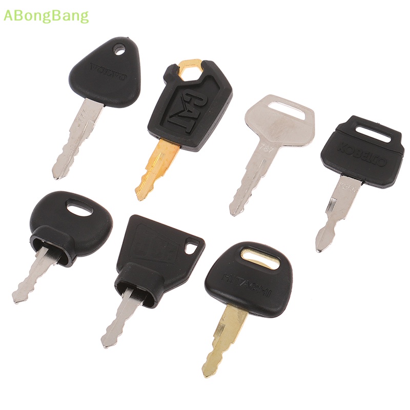 ABongBang 7Pcs/Set Excavator Keys Ignition Keys Excavator Construction ...