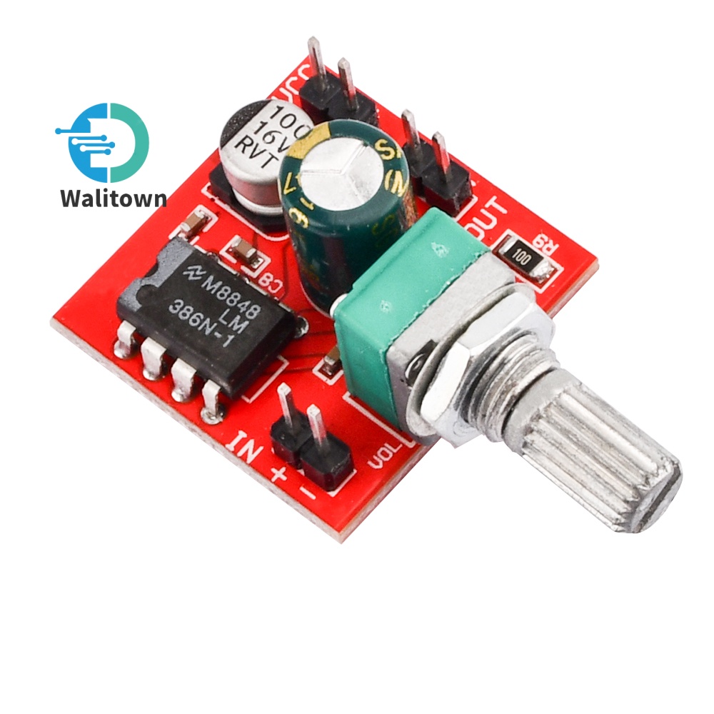 LM386 Mini Power Amplifier Board Audio Amplifier Module Volume ...