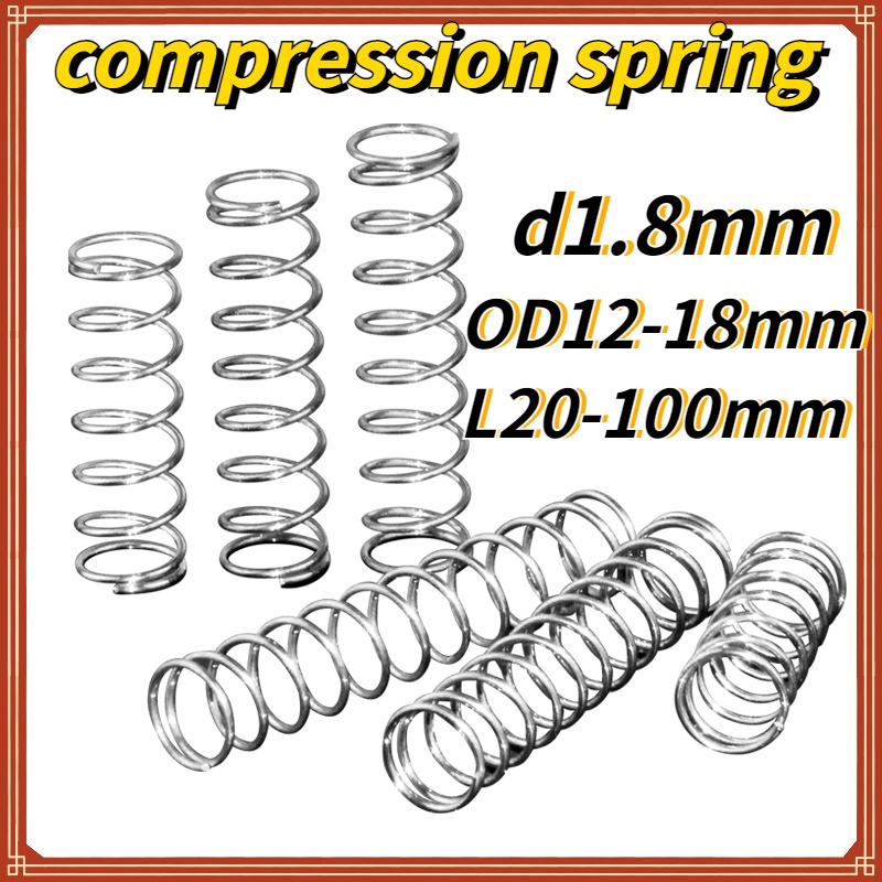 【XNY】Compression spring d1.8mm outer diameter 12/14/15/16/18mm Spring ...
