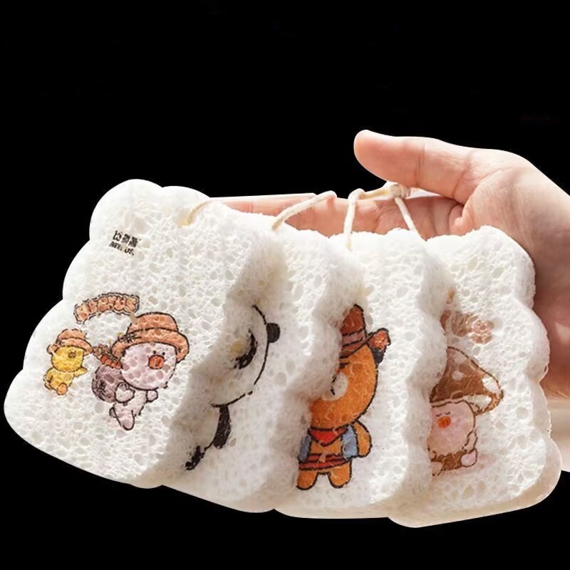 Cute Cartoon Compressed Expansion Wood Pulp Sponge /Kitchen Cleaning ...