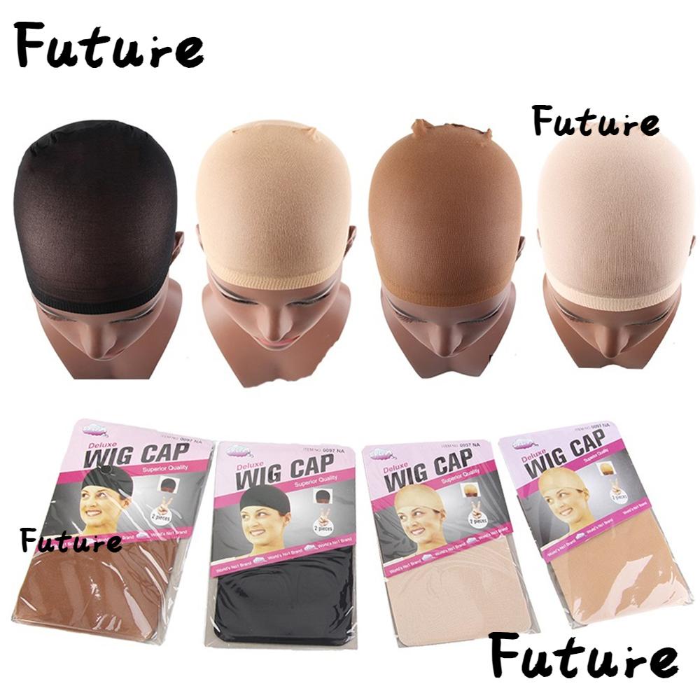 FUTURE 2 Pieces/Pack Elastic Wig Caps Nylon For Lace Front Wig Casua ...