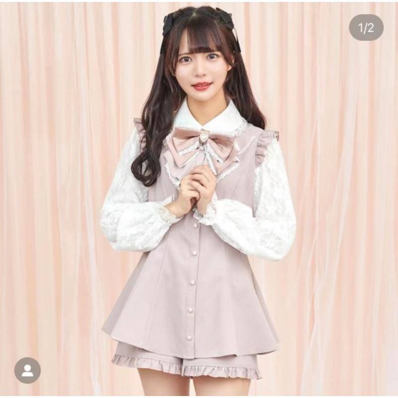 Jirai kei Liz lisa dupes dreamlove SC set ground lace tie long sleeved ...