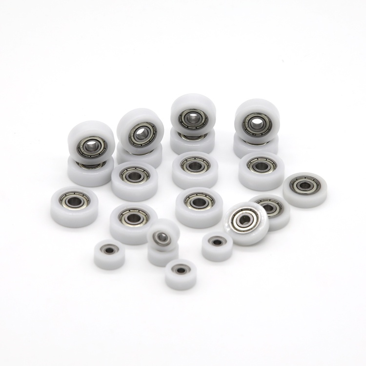 4pcs/lot Plastic-coated bearing wheel roller nylon plastic-coated ...