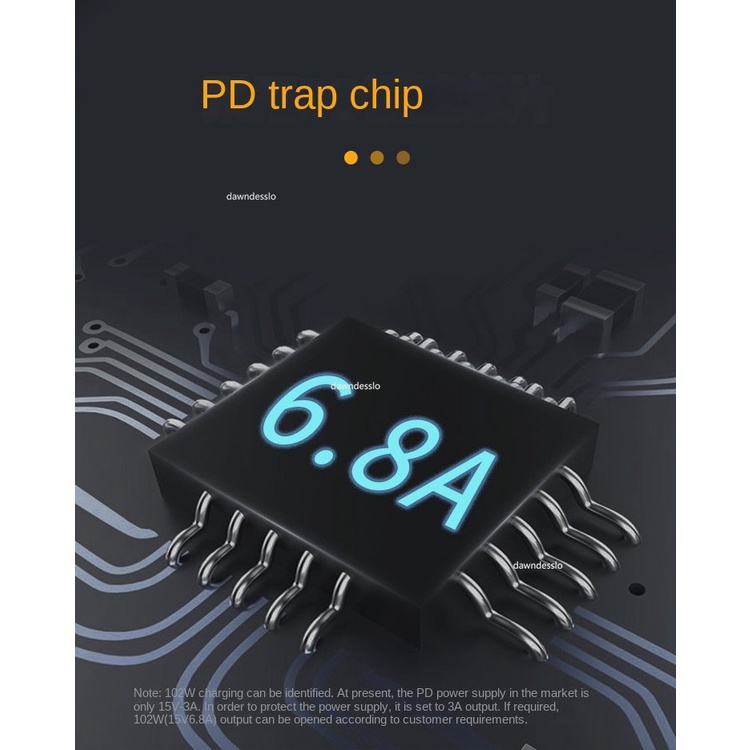 102W 6.8A PD Fast Charging Plug Converter for Microsoft Surface Pro X 8 ...