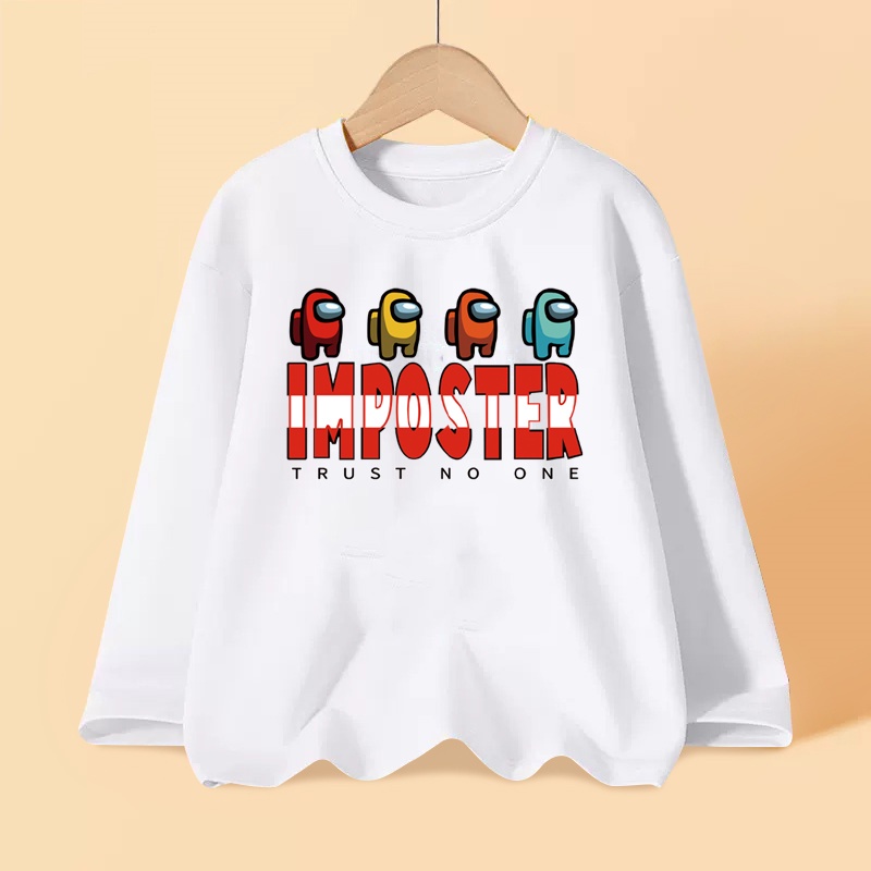 Little Boy Super Sus T-Shirt Among Us Player Clothes Kid Cartoon Shirt ...