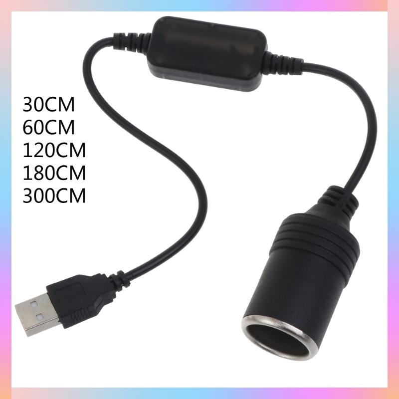 fofo USB 5V to 12V Adapter USB Male to 12V Car Socket Female Power ...