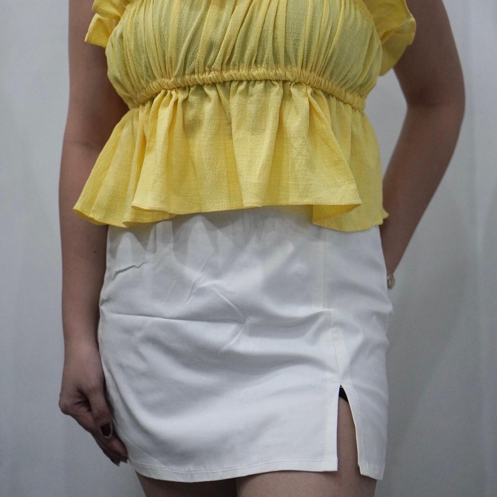 CG945 SELENA One Slit Woven Skirt w/ Magic Zipper | Shopee Philippines