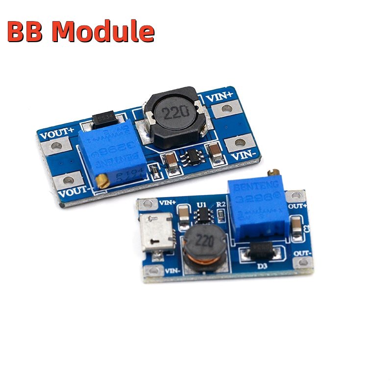Mt3608 DC-DC adjustable booster module 2A booster board booster module USB 2v-24v to 5V 9V 12V ...