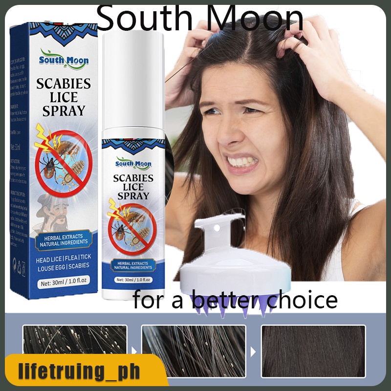South Moon 30ml Lice Flea Remover Spray Or One Shampoo Brush For A Good ...