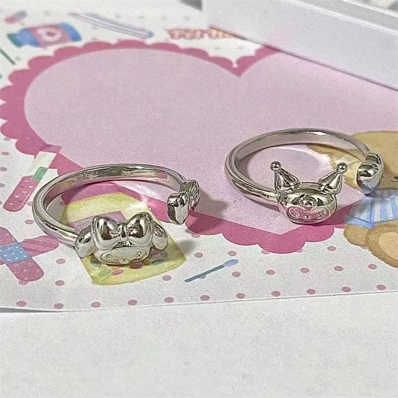 Sanrio Kuromi Ring My Melody cute girl soft girl ring couple's ring ...
