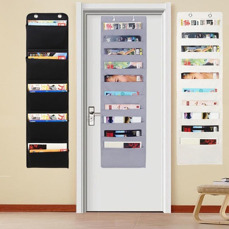 Storage Bag behind the Door Magazine Book A4 Paper Folder Multi-Layer ...