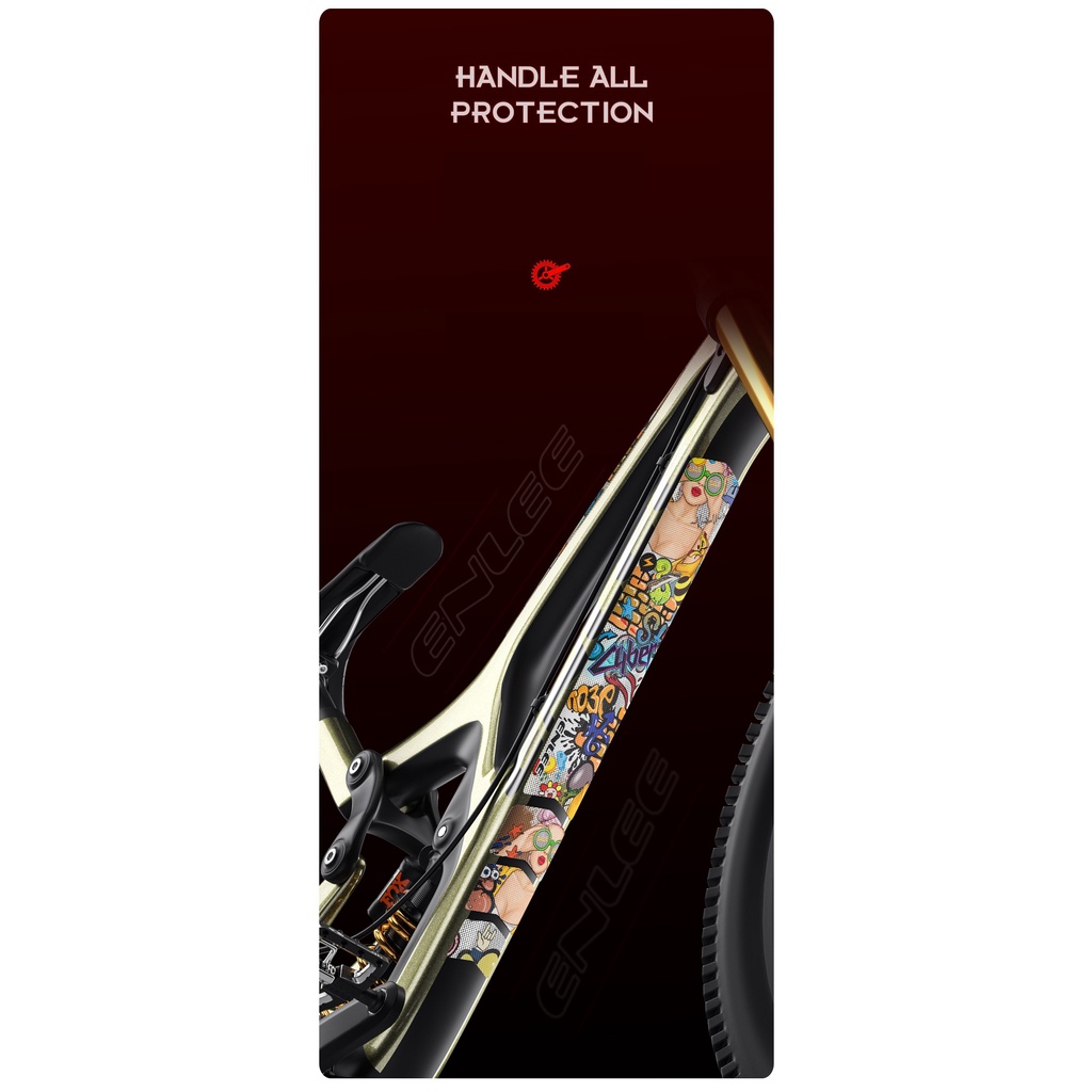Enlee 3d Bicycle Paster Frame Scratch-Resistant Protector Mtb Road Bike ...