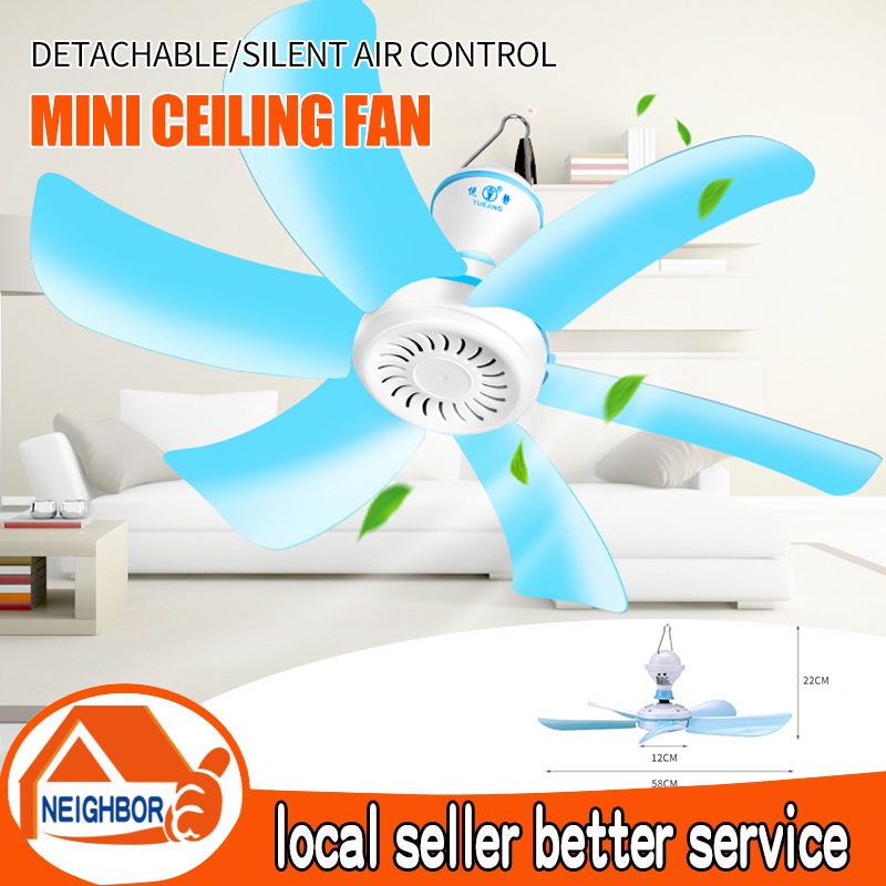 【OWN】Removable Mini Ceiling Fan Student Dormitory Mute Small Fan ...