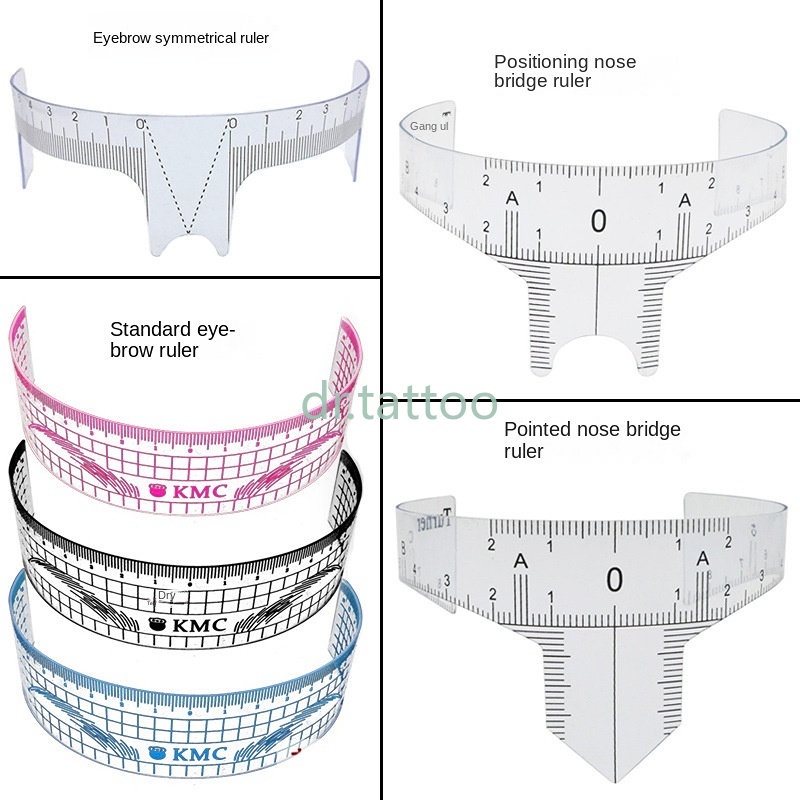 4 Styles Reusable Eyebrow Ruler Semi Permanent Eye Brow Tattoo Position ...