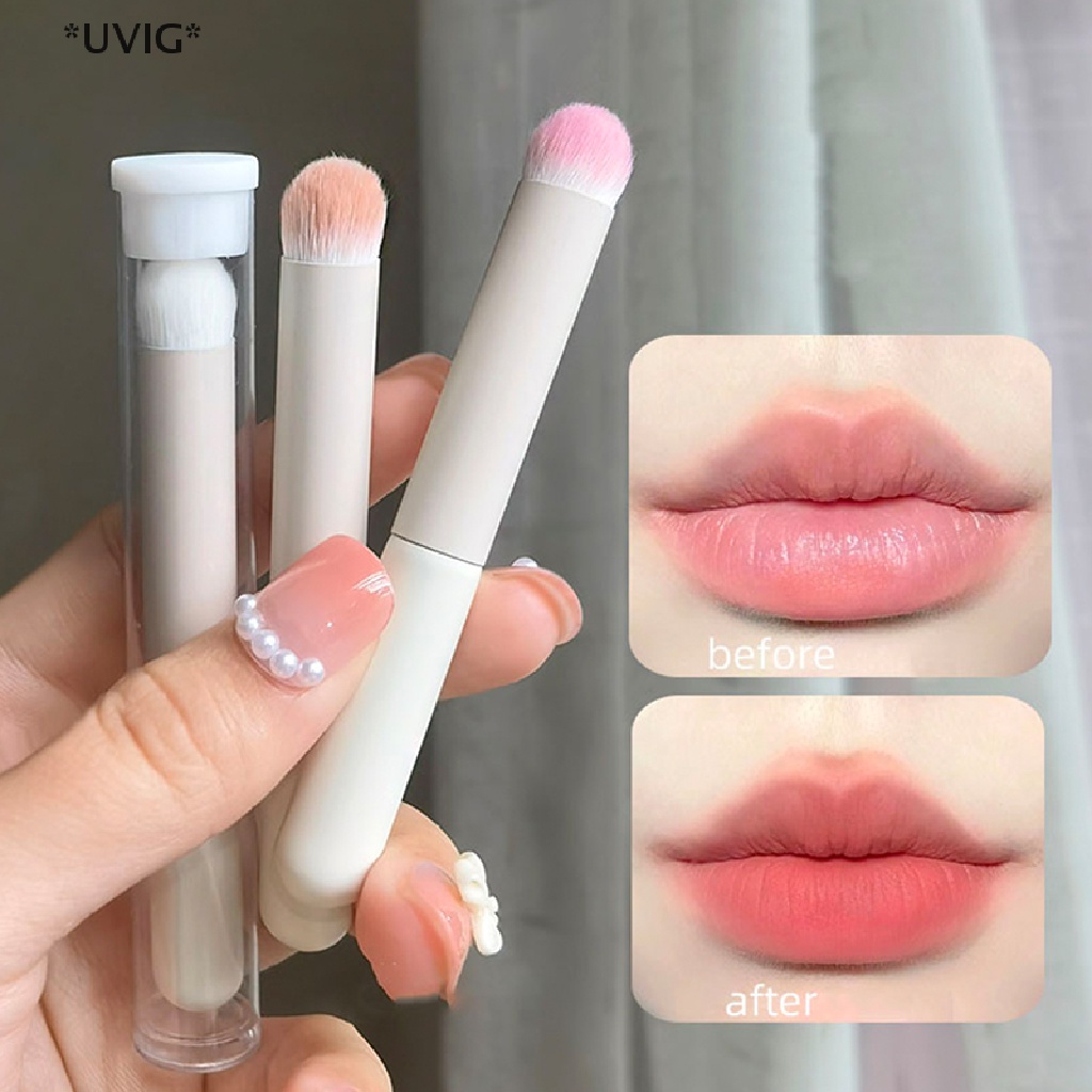 UVIG Round Head Lip Brush Concealer Brush Mini Matte Lip Smudge Makeup ...