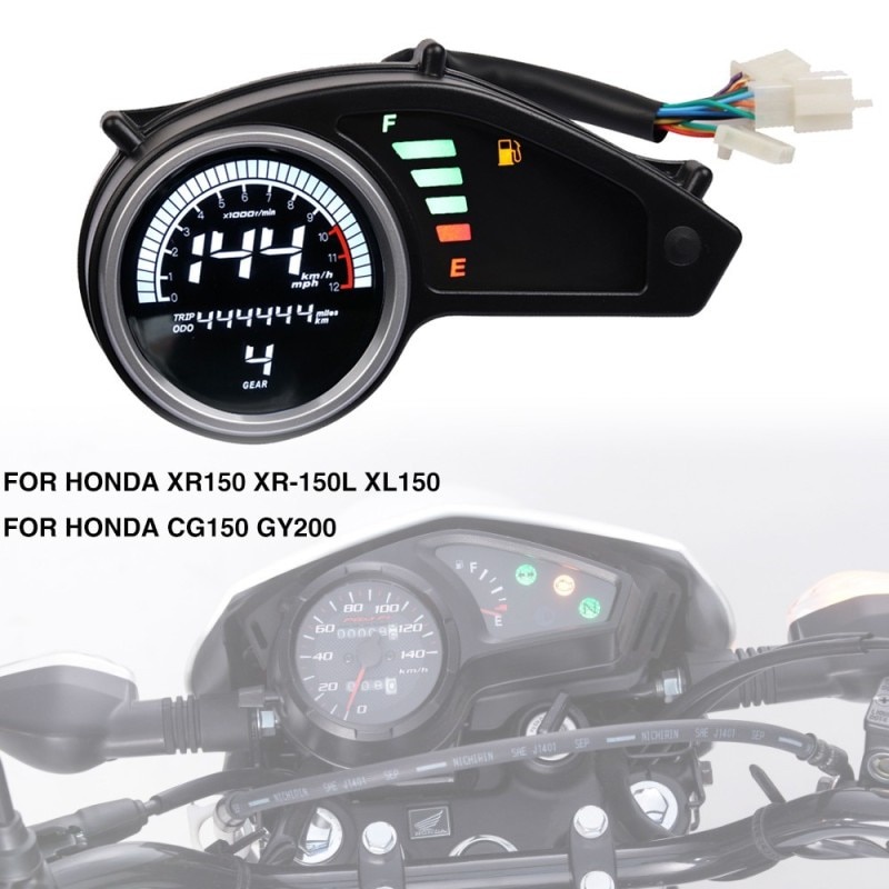 Motorcycle Speedometer LED Digital Odometer For Honda Offroad XR150 XR ...