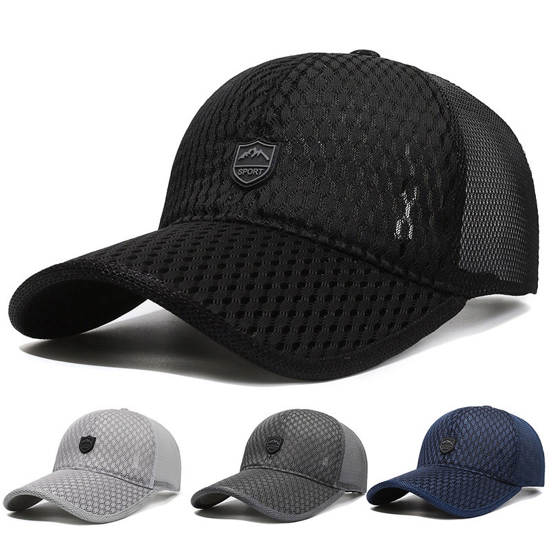 baseball cap men new fashion korean mesh cap summer outdoor peak cap ...