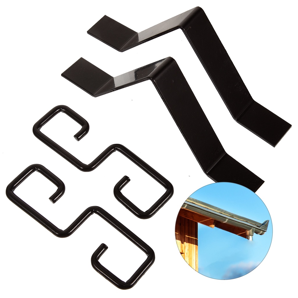 Gutter Rain Chain Metal Hook Downspout Hooks 2 Set | Shopee Philippines