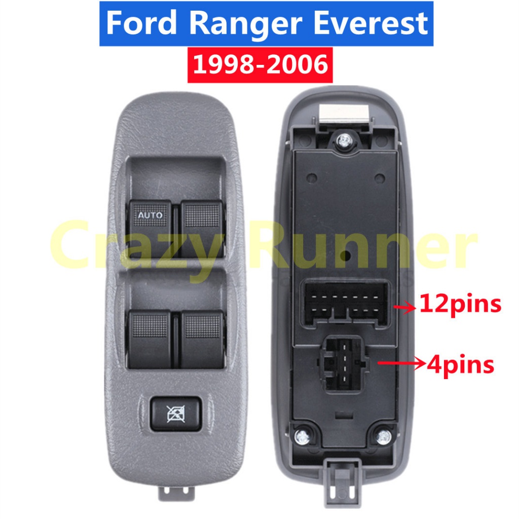 12+4PINS Front Left Electric Master Power Window Switch for Ford Ranger ...