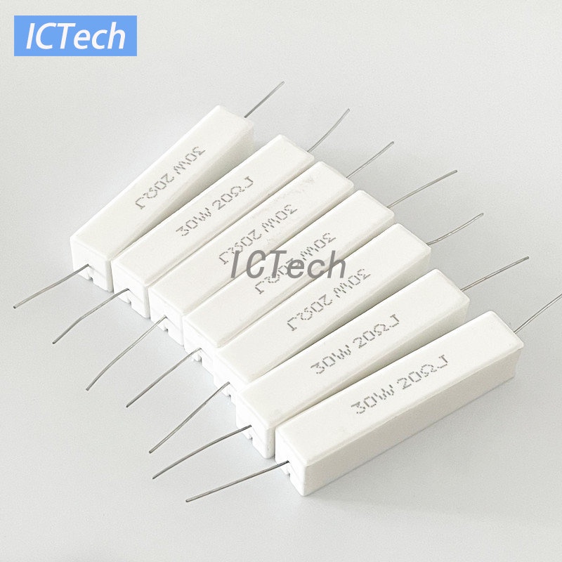 1pcs 30W 0.1-100R 0.1R 0.5R 1R 2R 5R 10R 50R 100R Cement Resistor Power ...