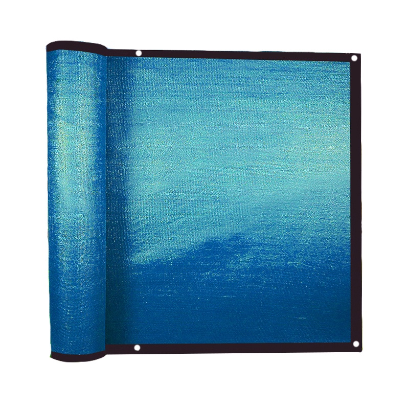 Blue Sun Shade Net 80% Anti-UV 12 Pins Balcony Privacy Screen HDPE ...