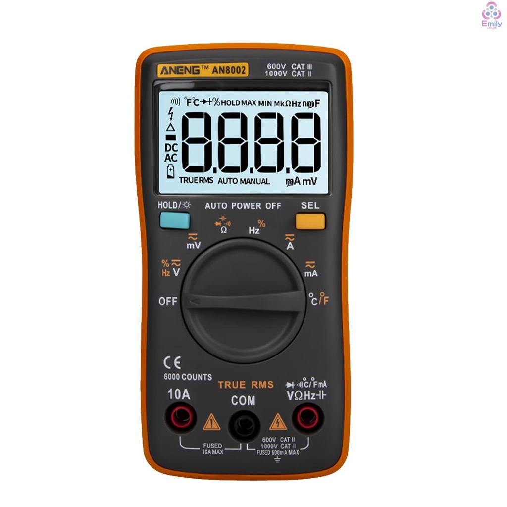 ANENG AN8002 6000 Counts True RMS Multifunctional Digital Multimeter ...
