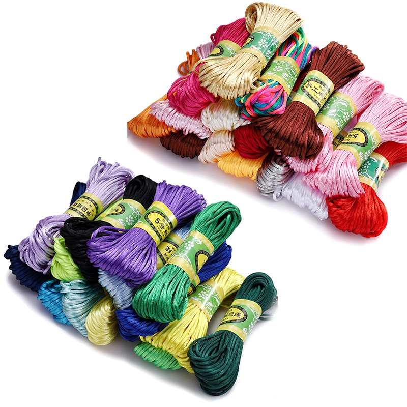 st.kunkka 20 yards/roll 1.5mm Colorful Polyester Rope No. 5 Chinese ...