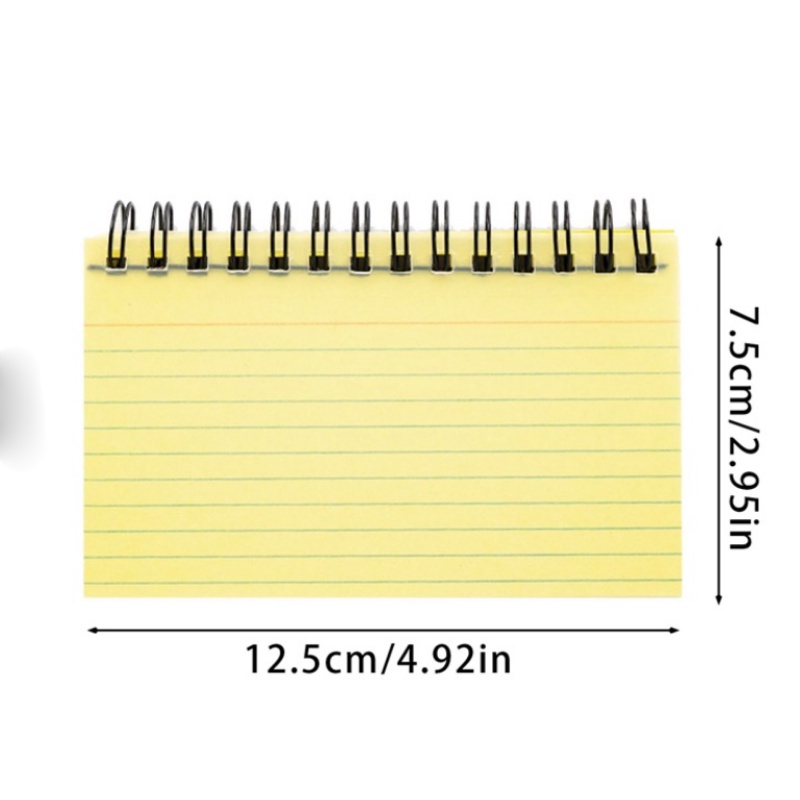50 Sheets/set Tearable Coil Book B7 Minimalist Horizontal Line Index ...