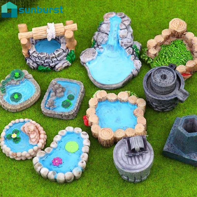 Miniature Mini DIY Miniature Decor Well Bridge Water Doll House ...